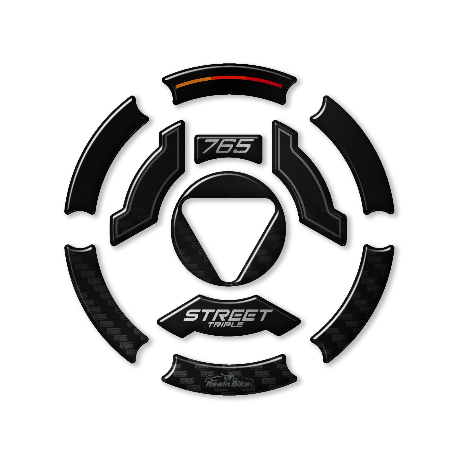 Resin Bike 3D Motorcycle Stickers - Fuel Cap | Triumph Street Triple 7