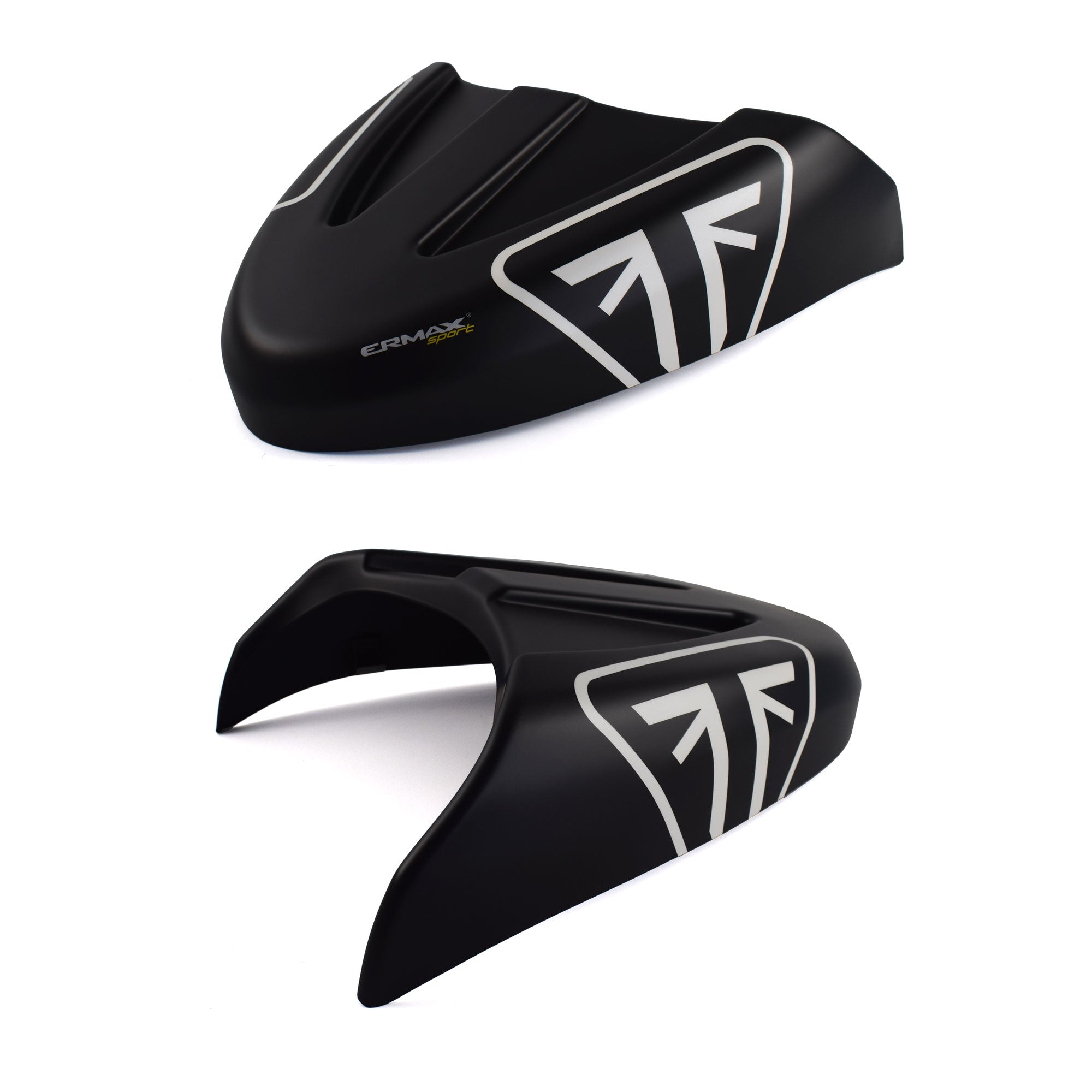 Ermax Seat Cowl | Matte Jet Black/Crystal White [nw] | Triumph Trident