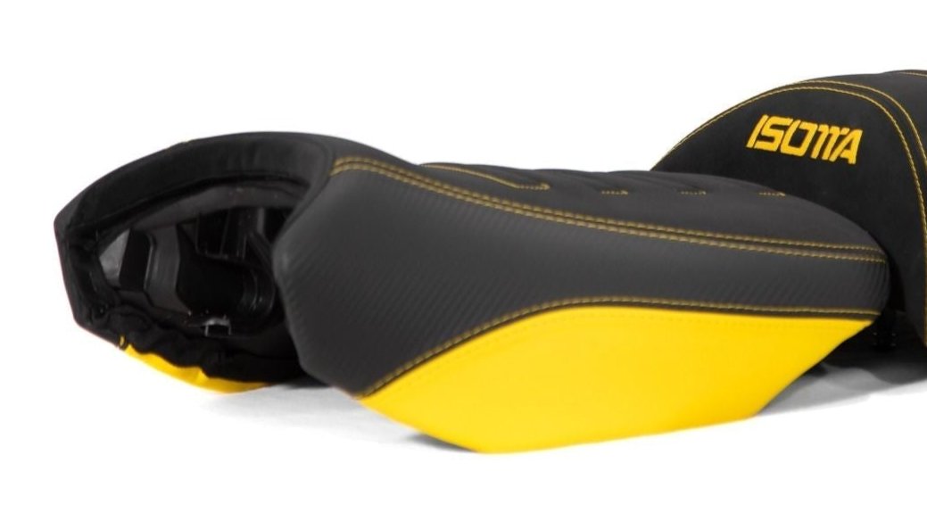 Isotta Comfort Riders Seat with Prostate Channel | Black/Yellow - 40th