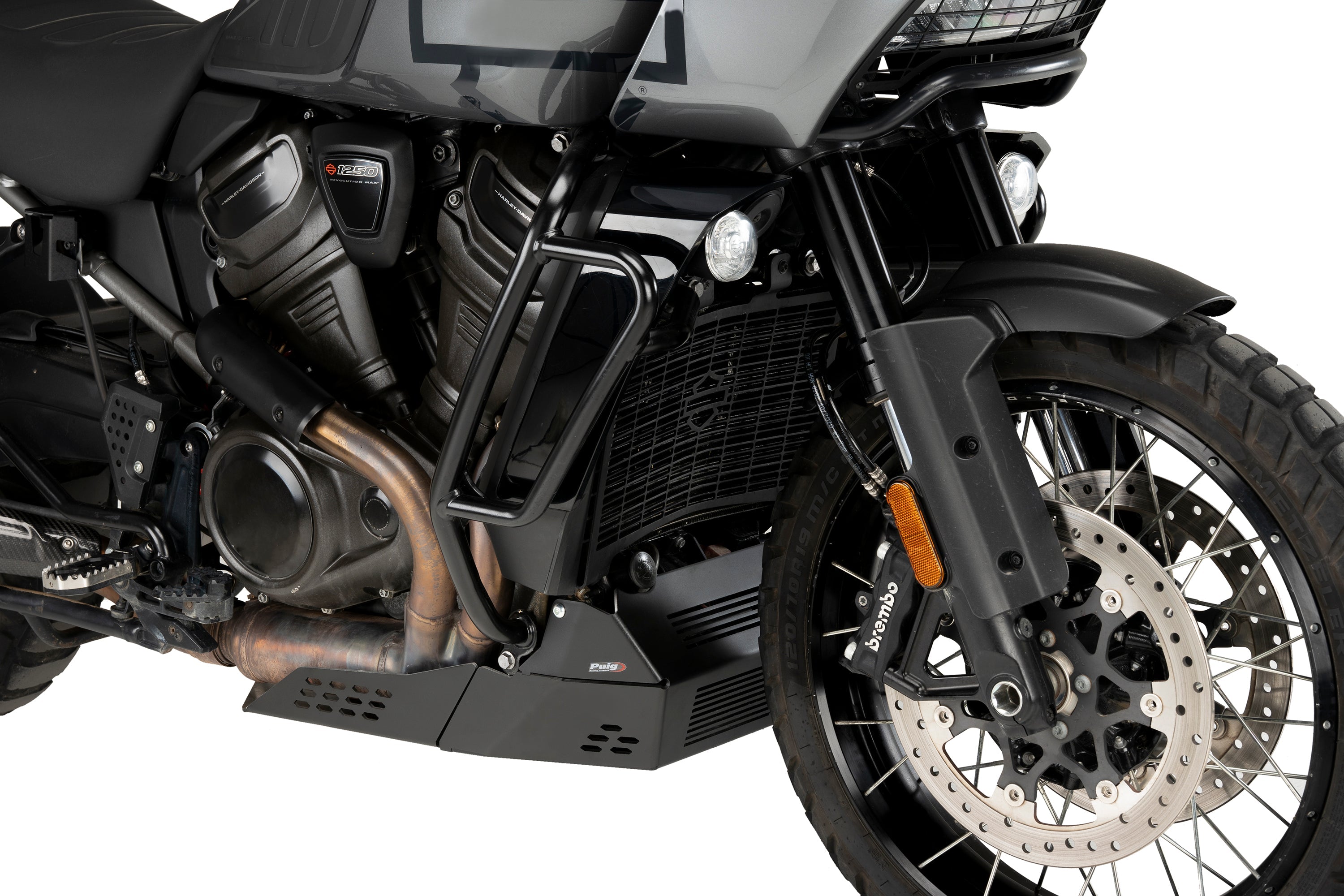 Puig Aluminium Belly Pan | Black | Harley Davidson Pan America (RA1250