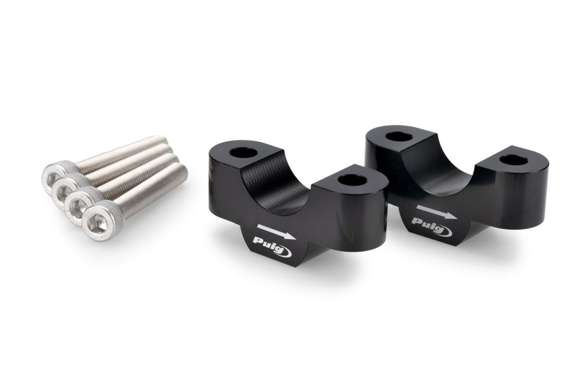 Puig Handlebar Risers - 20mm Rise | Black | BMW S 1000 XR 2020>Current