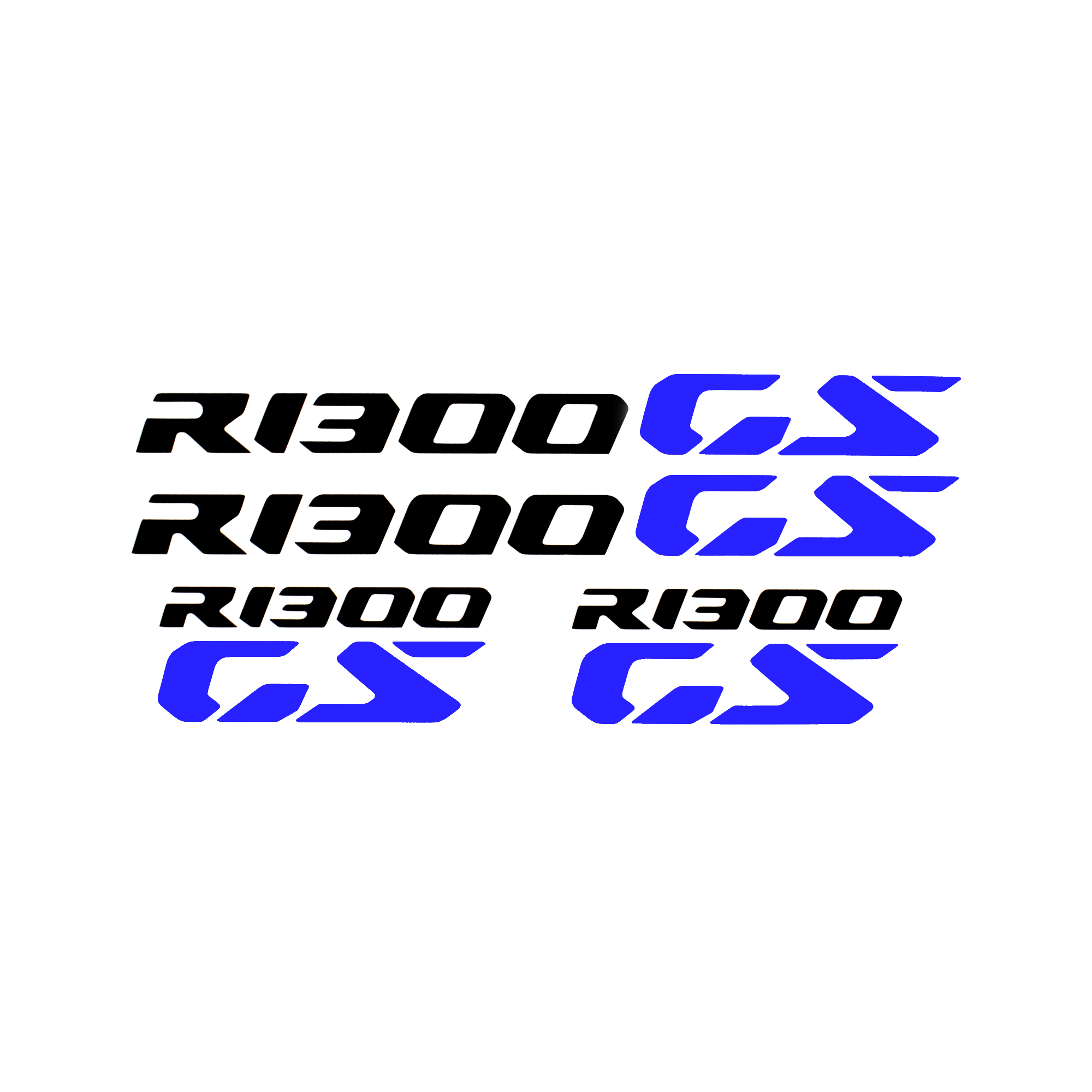 Pyramid Decals | BMW R 1300 GS Logo | Black & Blue | Set Of 4