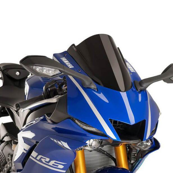 Puig Racing Screen | Black (Opaque) | Yamaha YZF-R6 2017>Current