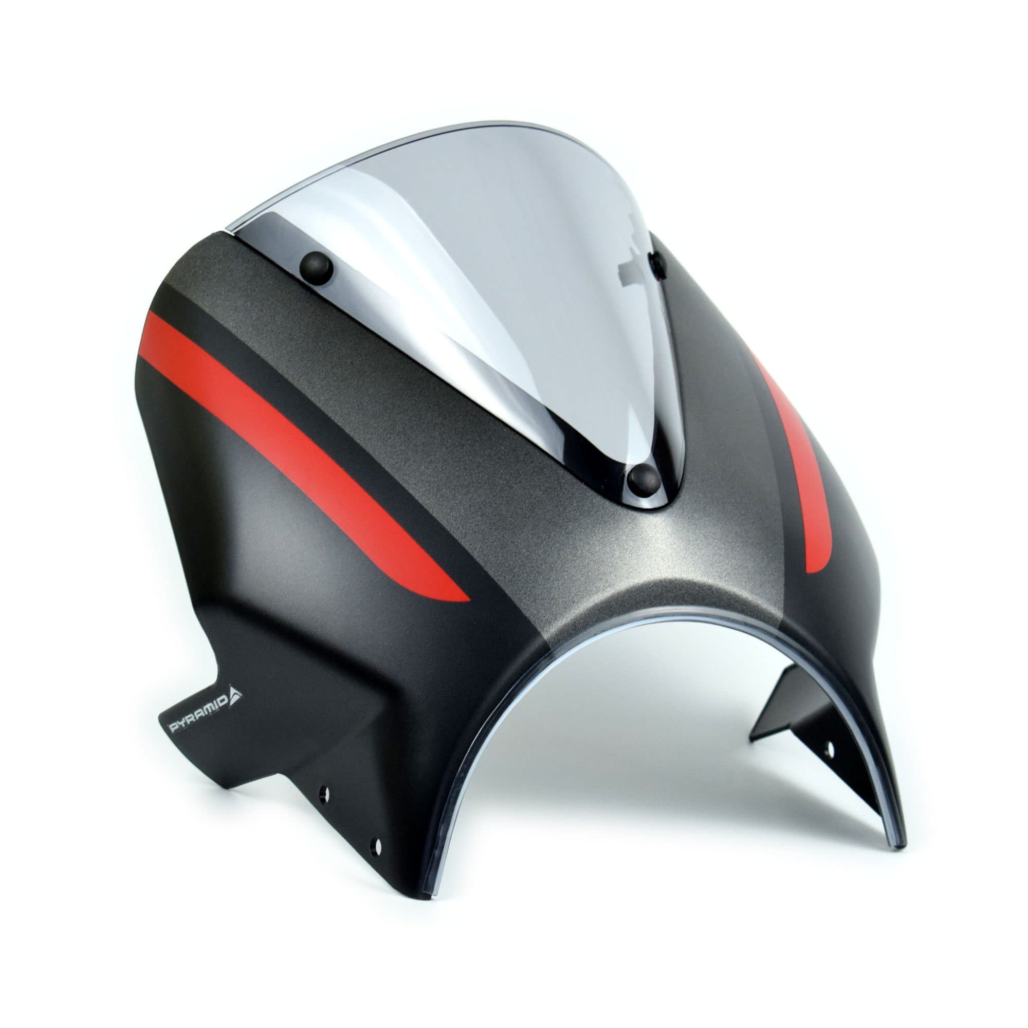 Pyramid Fly Screen | Matte Storm Grey & Silver Ice | Triumph Thruxton